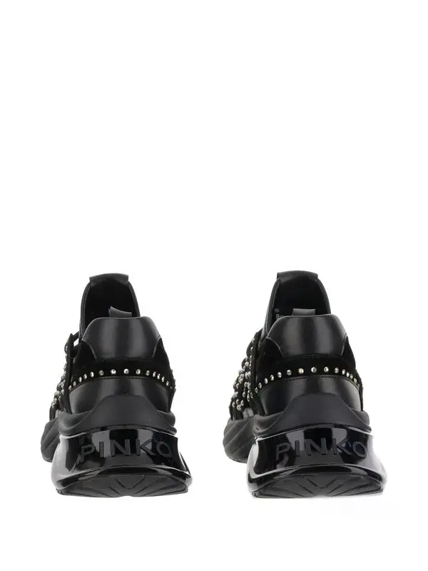 Pinko Rhinestone-embellished Lace-up Sneakers