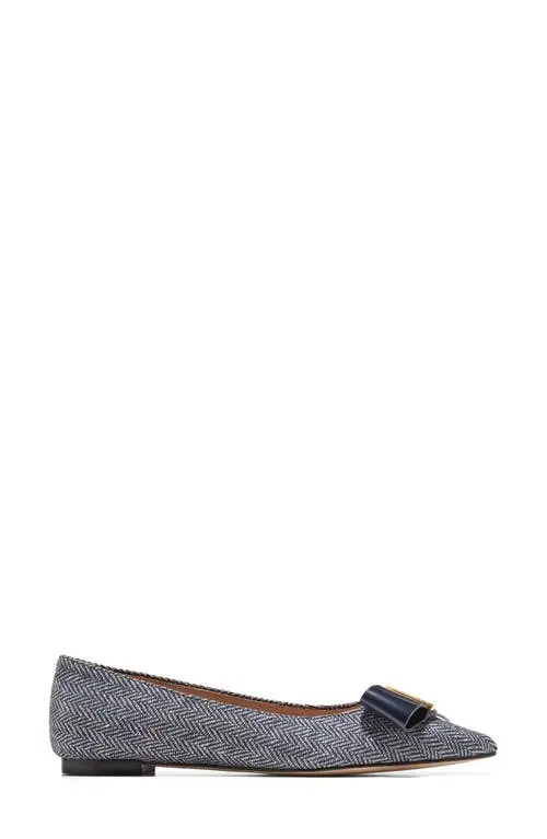 Cole Haan Felicia Bow Ballet Flat - Midnight Moon Herringbone