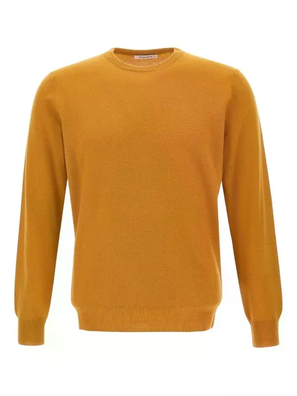 KANGRA Ribbed Crew-neck Sweater - Yellow