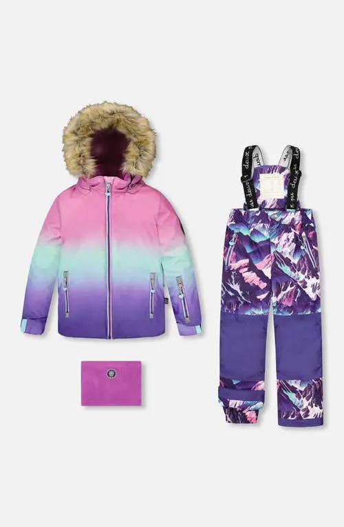 DEUX PAR DEUX Two-piece Play Snowsuit Mountain - Purple