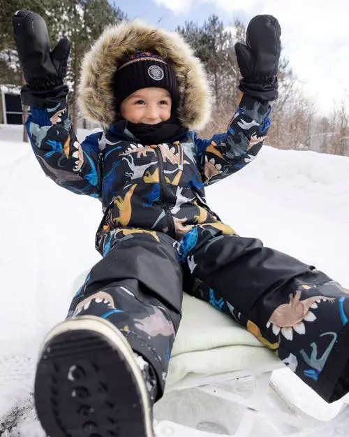 DEUX PAR DEUX Printed Snowsuit - Black