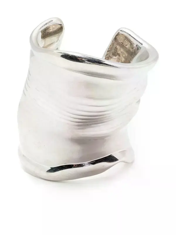 JEAN PAUL GAULTIER Crushed Can Cuff Bracelet - Silver