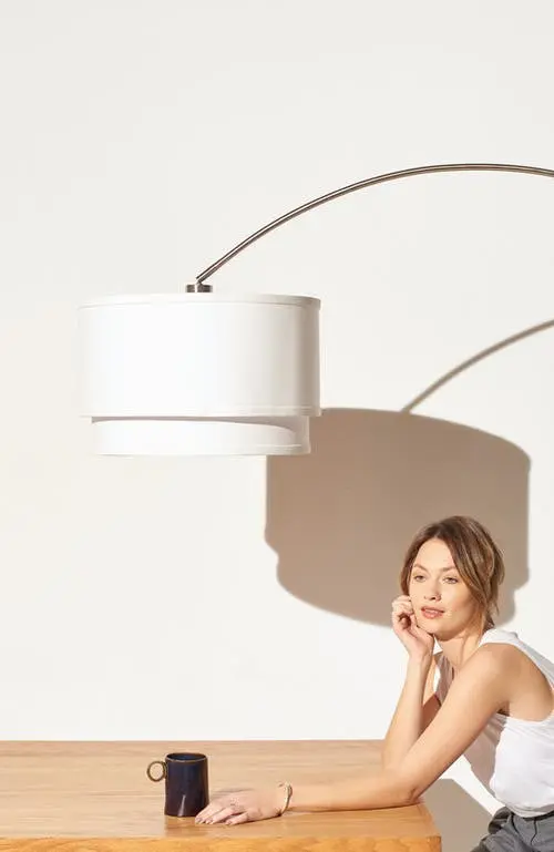 BRIGHTECH Mason 81" Led Arc Floor Lamp With Heavy-weighted Marble Base