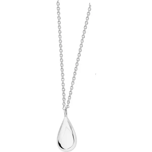 LUCY QUARTERMAINE Tear Drop Pendant Necklace - Sterling Silver