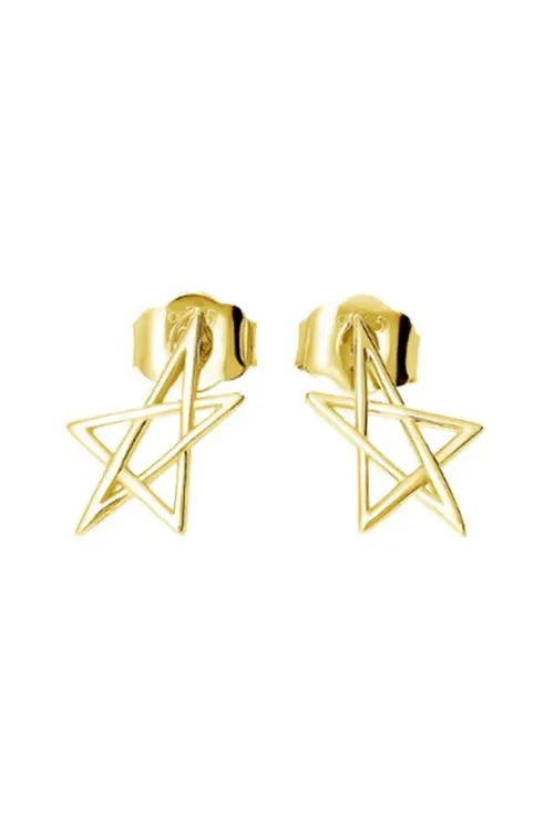 LUCY QUARTERMAINE Sol Star Mini Stud Earrings - Gold Vermeil