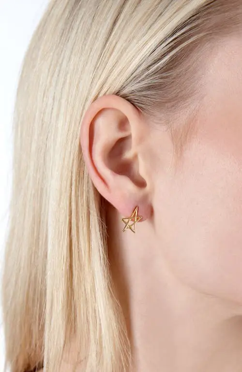 LUCY QUARTERMAINE Sol Star Mini Stud Earrings - Gold Vermeil