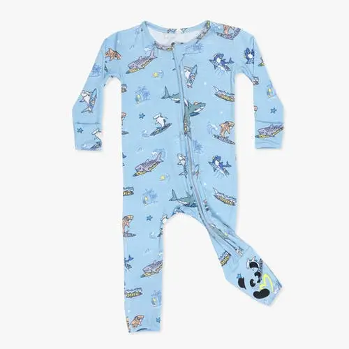BELLABU BEAR Convertible Footie - Shark School