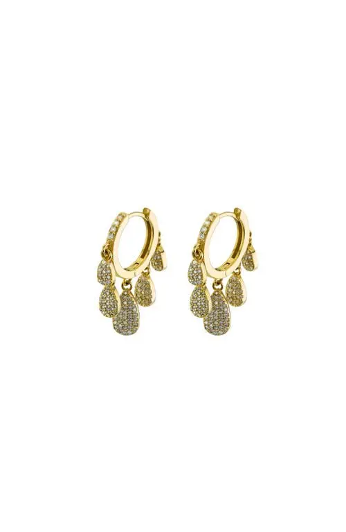 Sheryl Lowe Diamond Shaker Hoop Earrings - 14kt Yellow Gold