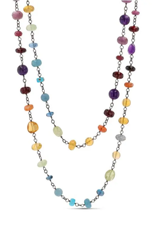 Sheryl Lowe Rainbow Mix Gemstone Necklace