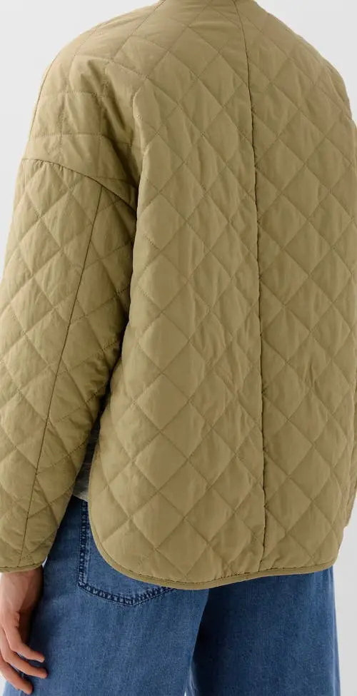SCALPERS Quilted Nylon Jacket - Lightkhaki