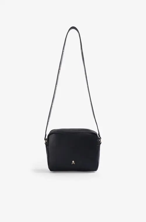 SCALPERS Crossbody Bag With Perforated Details - Black