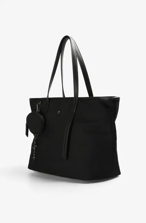 SCALPERS Metallic Nylon Tote Bag With Purse