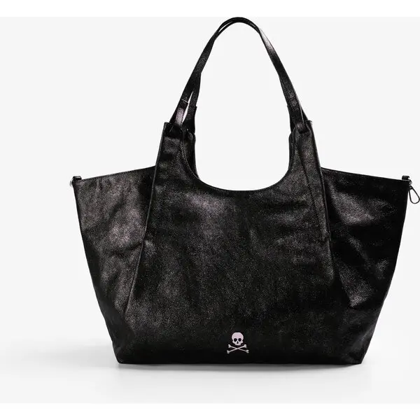 SCALPERS Cotton Shopper Bag With Glitter Finish