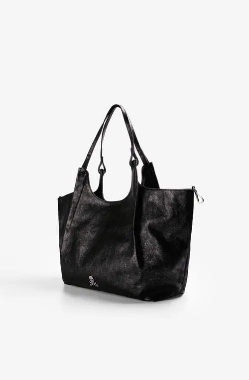 SCALPERS Cotton Shopper Bag With Glitter Finish