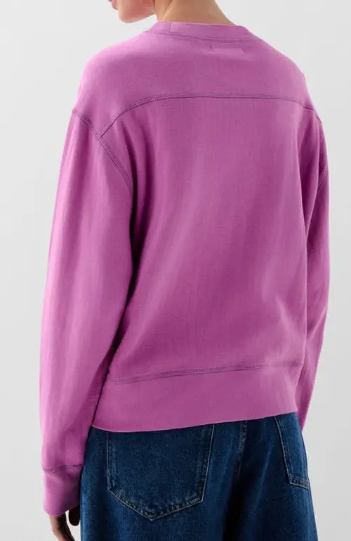 SCALPERS Waffle Patch Cotton Sweater - Mauve