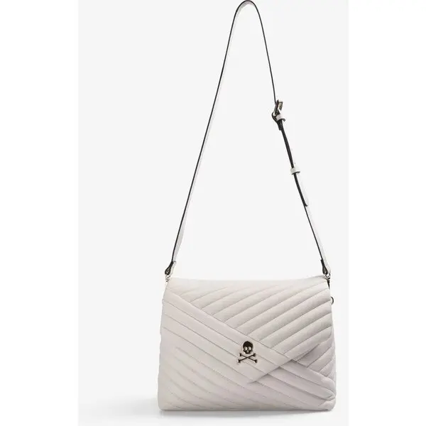 SCALPERS Leather Shoulder Bag - Ecru