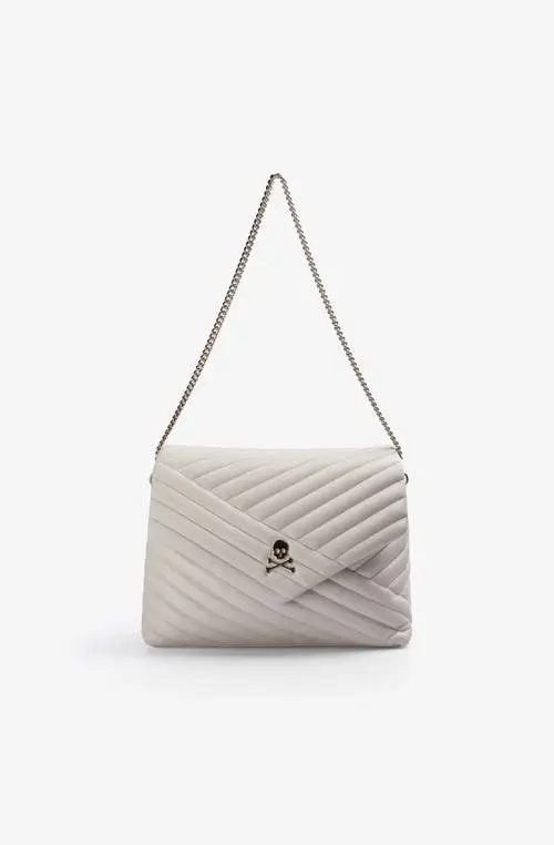 SCALPERS Leather Shoulder Bag - Ecru