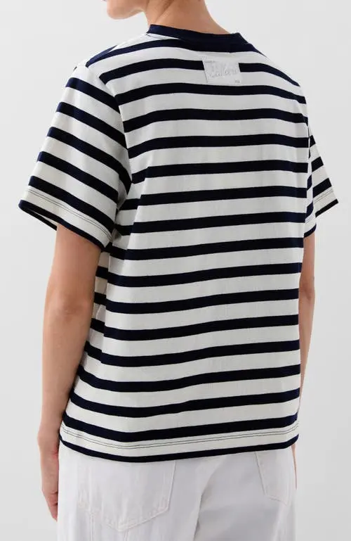 SCALPERS Heavy Solid Tee - Navystripes
