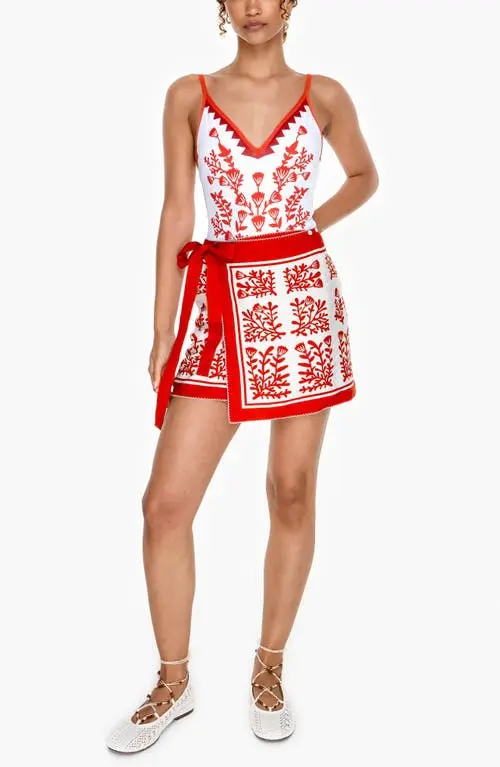 JESSIE ZHAO NEW YORK Swim Cover-up Skirt - Red