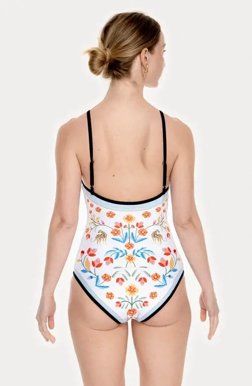 JESSIE ZHAO NEW YORK Night Imagination Reversible V-neck One-piece Swimsuit