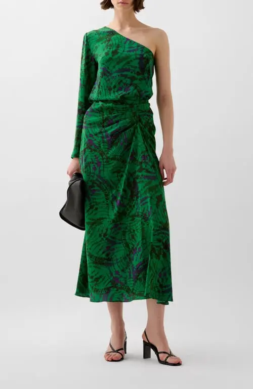 SCALPERS Printed Asymmetrical One-shoulder Blouse