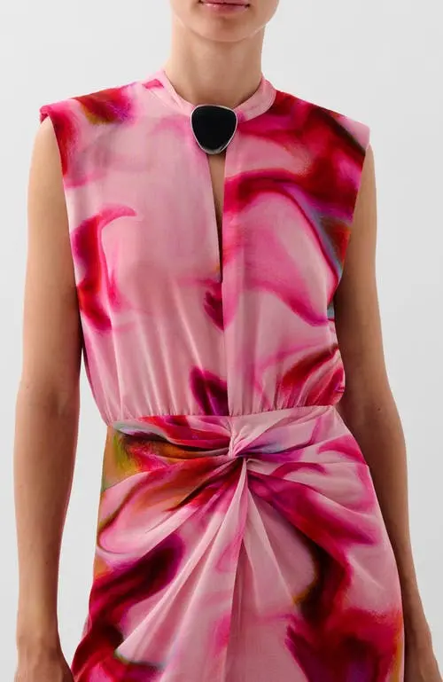 SCALPERS Printed Flowy Tie Dress