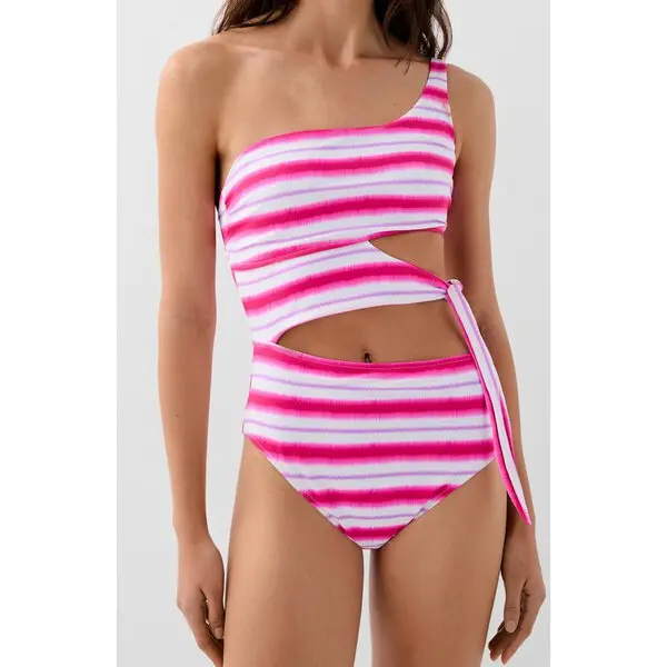 SCALPERS Striped Trikini Swimsuit - Pinkstripes