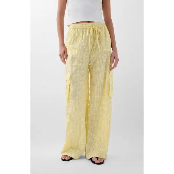 SCALPERS Check Trousers - Yellow