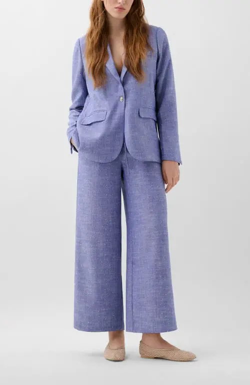 SCALPERS Linen-blend Blazer With Rhinestone Details