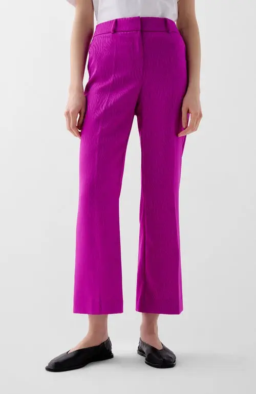SCALPERS Jacquard Print Flared Trousers - Fucsia
