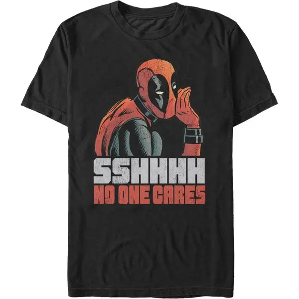 MARVEL Deadpool No One Cares Graphic T-shirt - Black