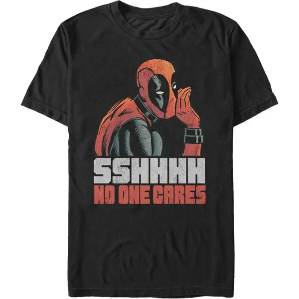 MARVEL Deadpool No One Cares Short Sleeve Graphic T-shirt - Black