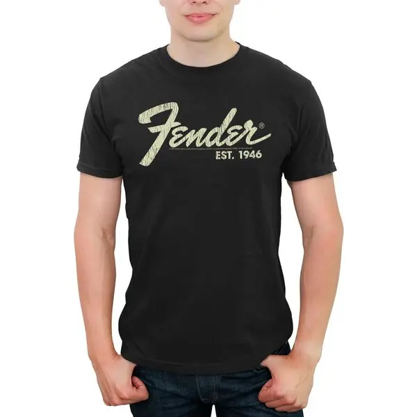 FENDER Distressed Logo Graphic T-shirt - Black
