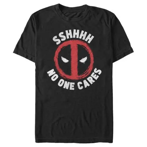 MARVEL Deadpool Sshhhh... No One Cares Graphic T-shirt - Black