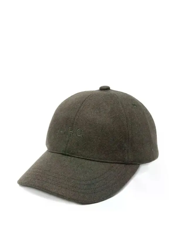 A.p.c. Logo-embroidered Baseball Cap - Green