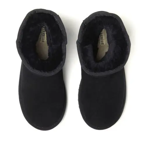 DEARFOAMS Fireside Rosebery Shearling Boots - Black