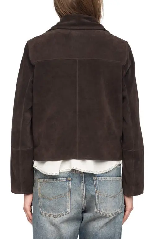 Zadig&Voltaire Lessa Suede Jacket - Dark Chocolate