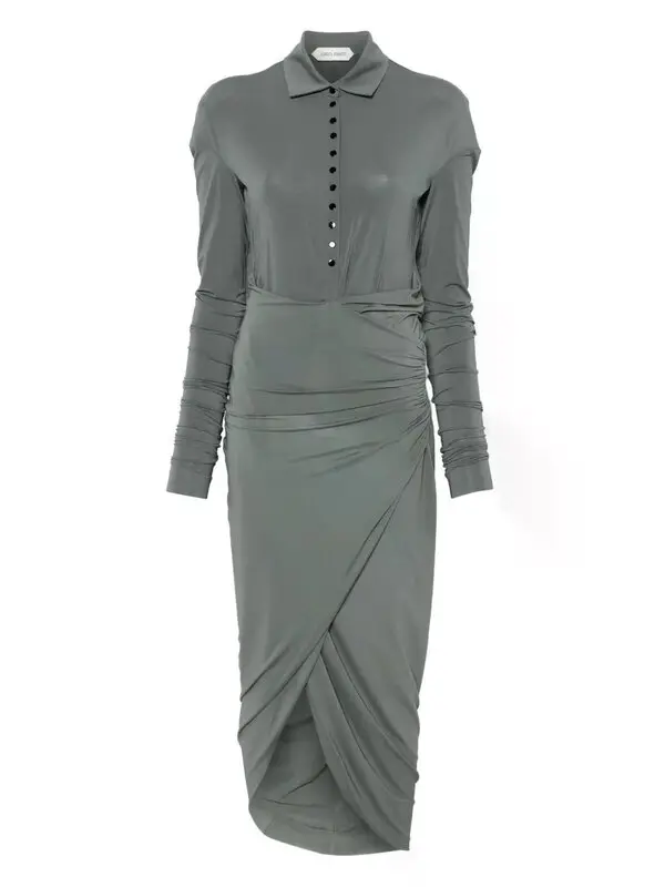 Alberta Ferretti Draped Jersey Dress