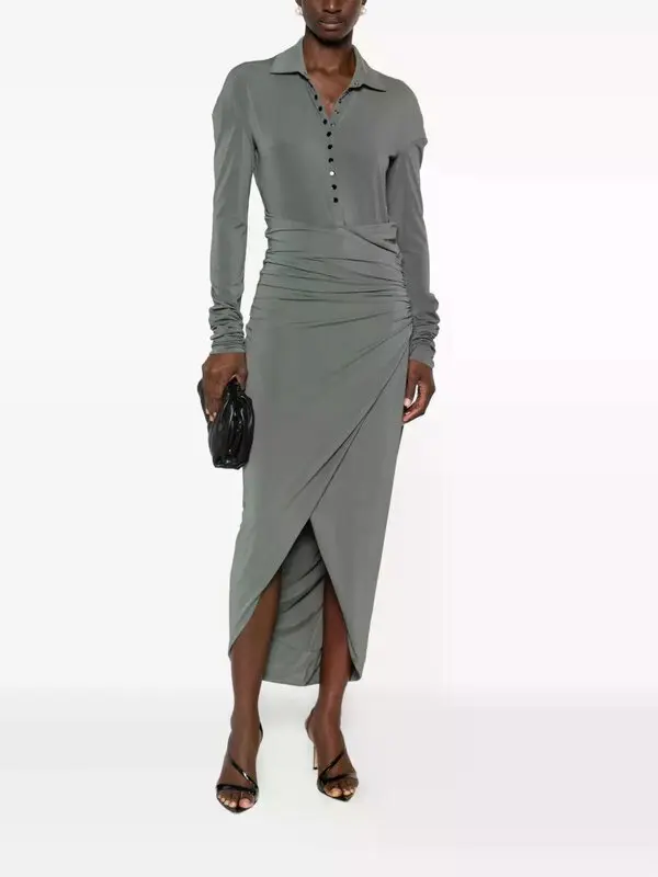 Alberta Ferretti Draped Jersey Dress