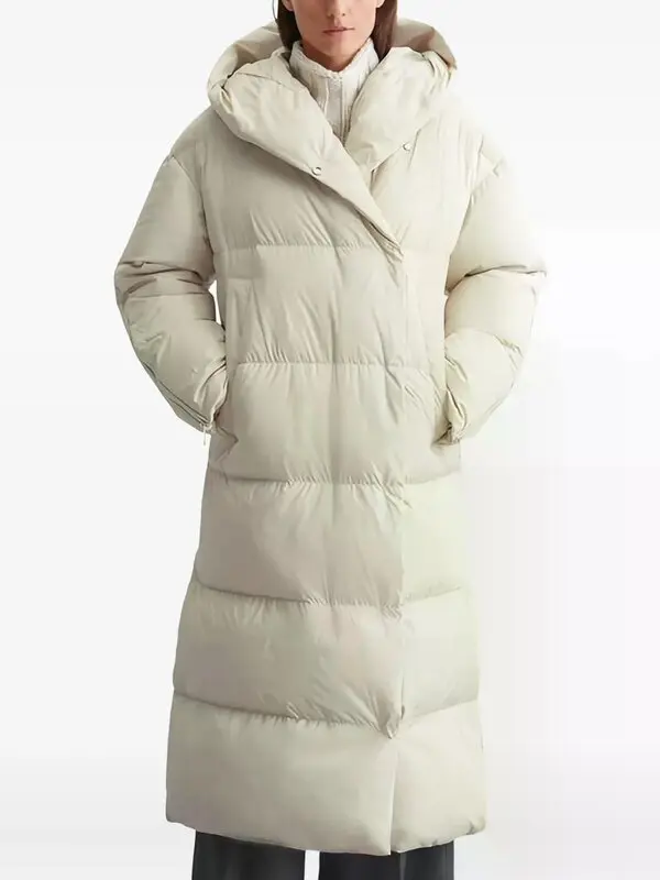 Marc O'polo Hooded Quilted Puffer Coat - Neutrals