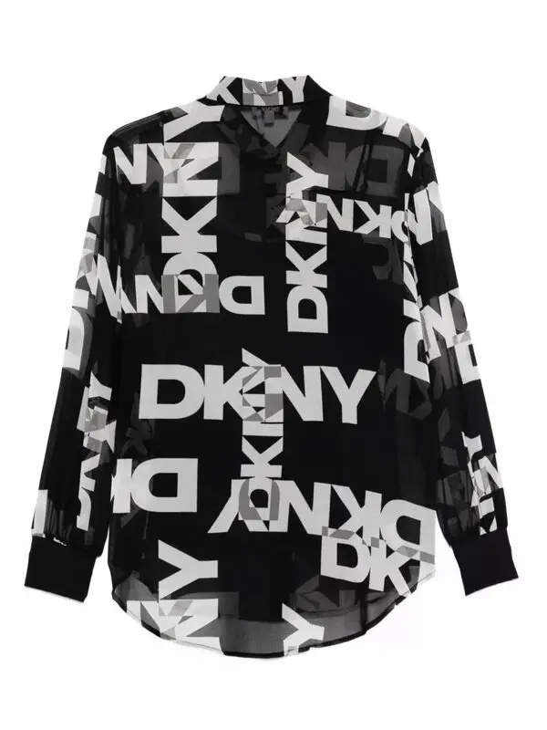 Dkny Logo-print Button-down Shirt
