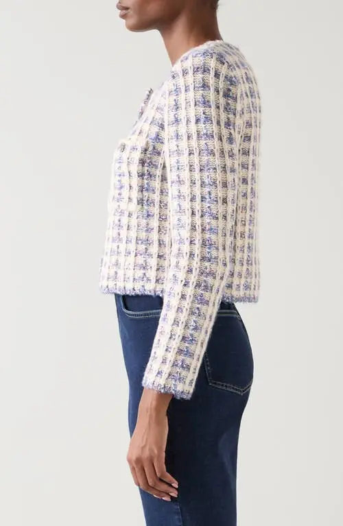 LK BENNETT Millie Fluffy Tweed Cardigan