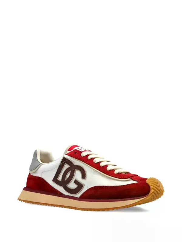 Dolce & Gabbana Logo Suede Trainers - Red