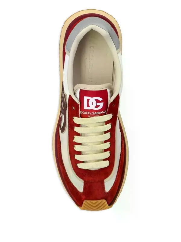 Dolce & Gabbana Logo Suede Trainers - Red