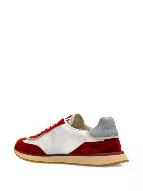 Dolce & Gabbana Logo Suede Trainers - Red