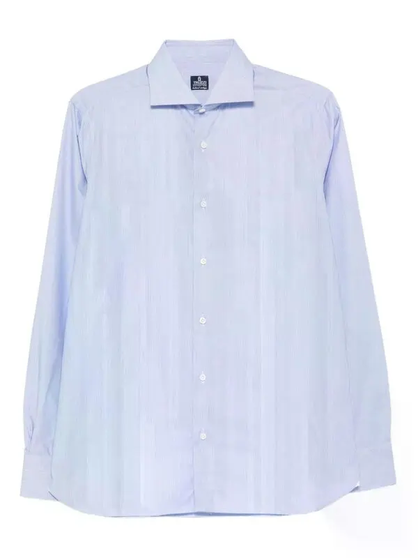TRUZZI Striped Cotton Shirt - Blue