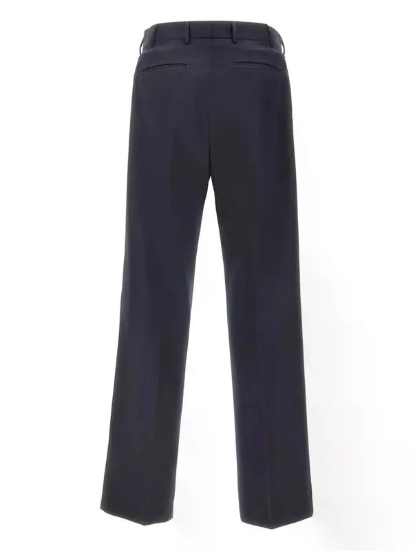 PT TORINO Single-pleat Wool Trousers - Blue