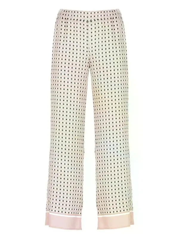 KANGRA Geometric-pattern Straight Trousers