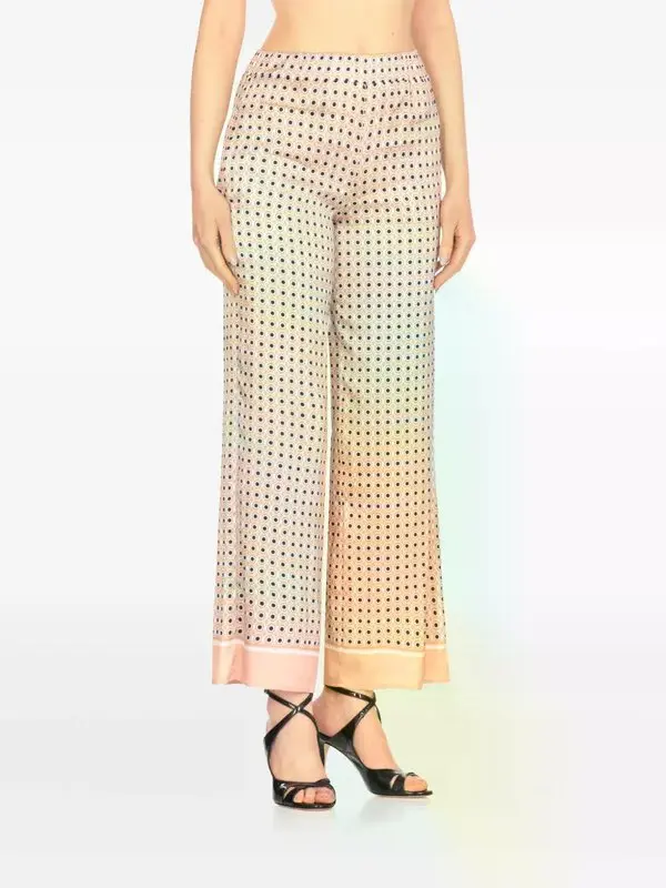 KANGRA Geometric-pattern Straight Trousers