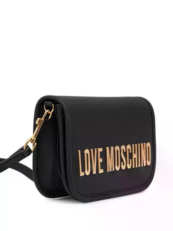 Moschino Logo-plaque Shoulder Bag - Black